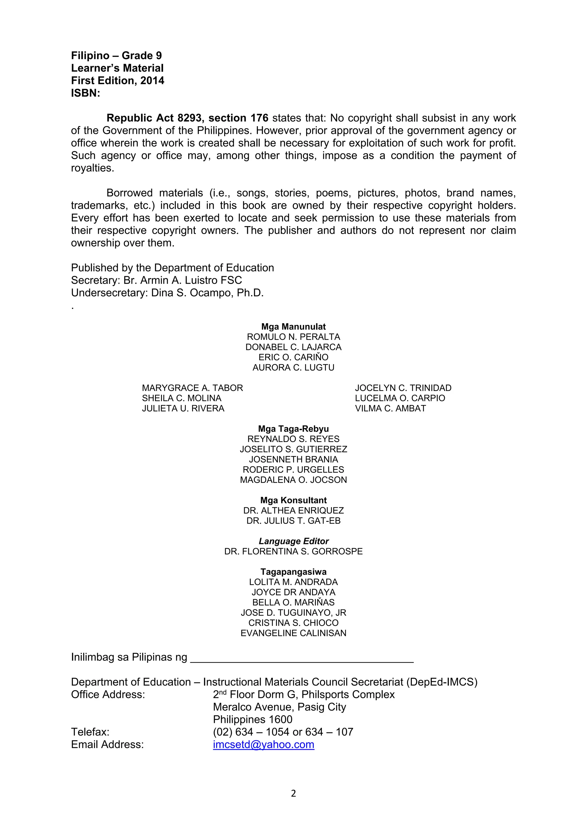 9 filipino lm q2 | PDF