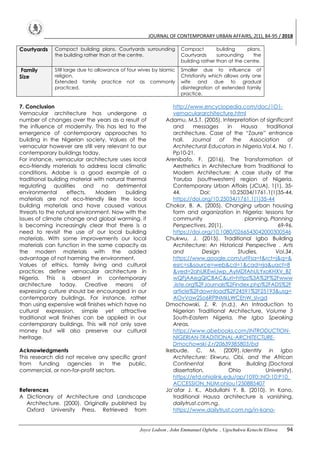 A Lesson from Vernacular Architecture in Nigeria | PDF