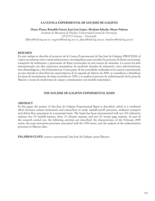 Flores-LA CUENCA EXPERIMENTAL DE SAN JOSÉ DE GALIPÁN | PDF