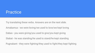 Imperfect tense | PPT