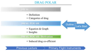 Drag polar | Flight Mechanics | GATE Aerospace | PPTX