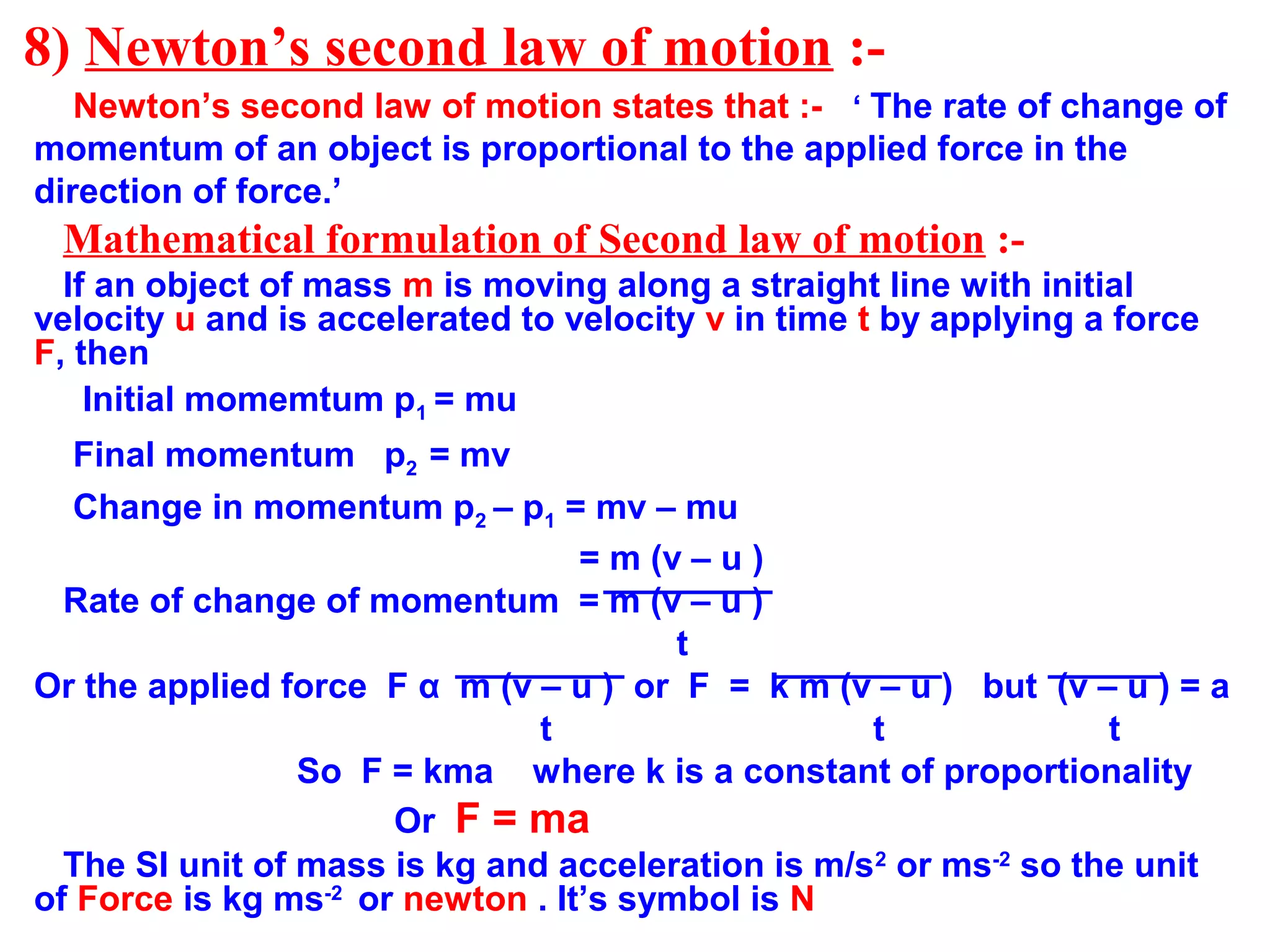 force and laws of motion | PPT