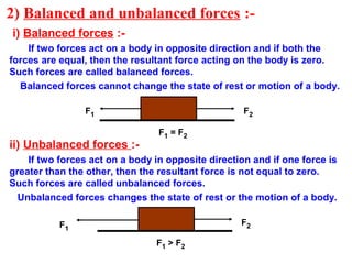 force and laws of motion | PPT