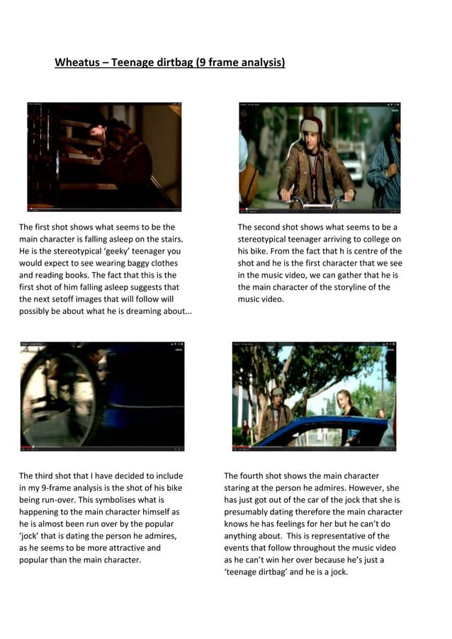 9 frame analysis | DOCX | Music Video | Genres