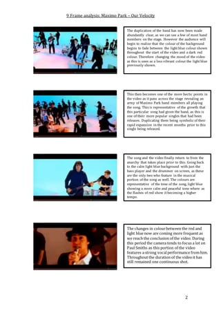9 frame analysis Maximo Park | DOCX