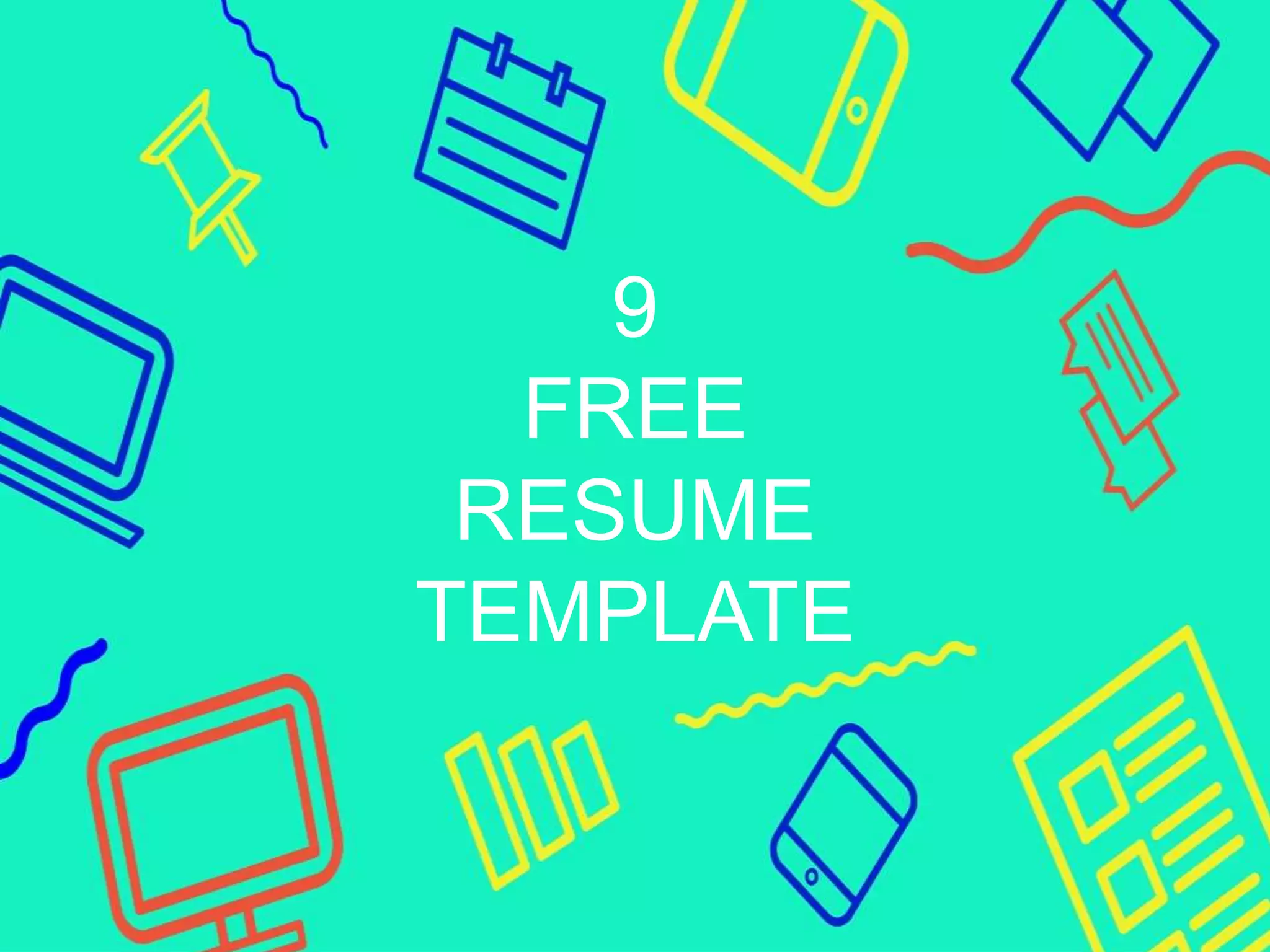 9 free resume template | PPTX
