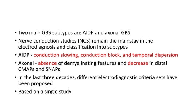 Electrodiagnosis of GBS | PPT