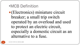 Practical No-9: Introduction to protecting devices-Fuse-MCB-ELCB | PDF
