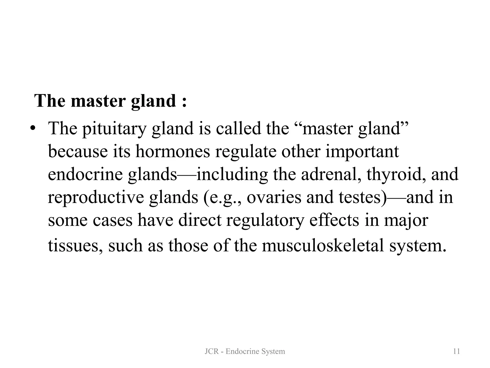 Endocrine System and its glands in brief | PDF