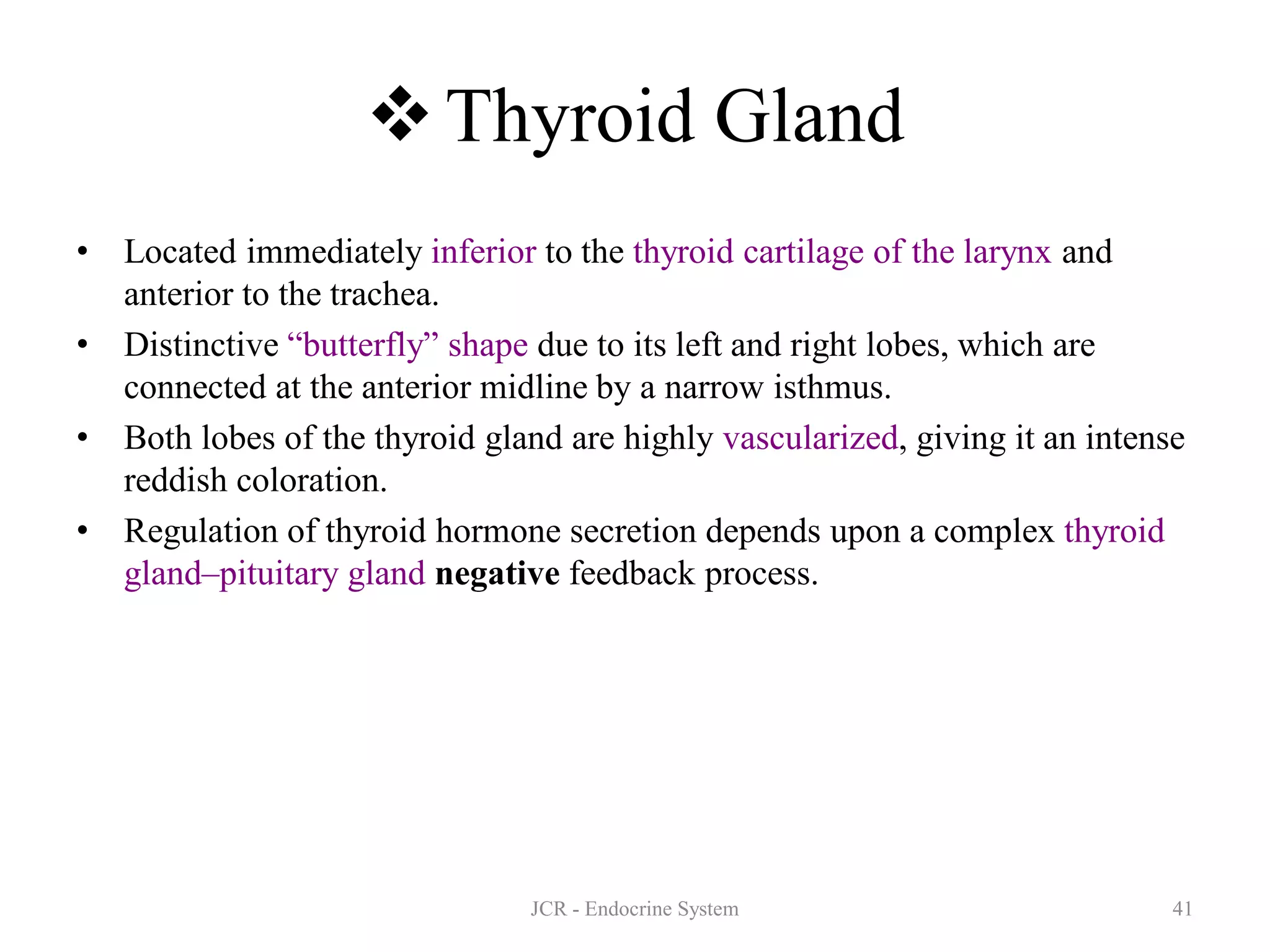 Endocrine System and its glands in brief | PDF