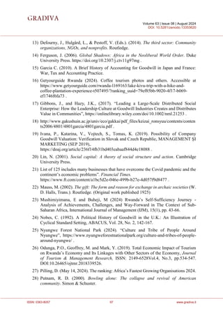 Realising the Community Goodwill-Value (Case of Rwanda) | PDF