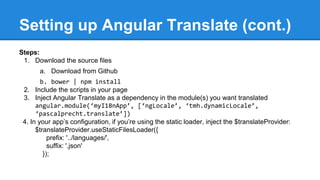 Internationalizing Your AngularJS App | PPTX | Web Development | Internet
