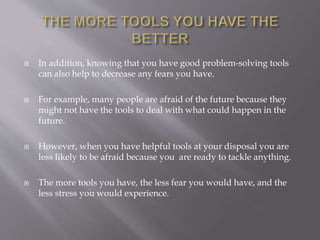 Know your life skill tools to decrease your stress | PPT