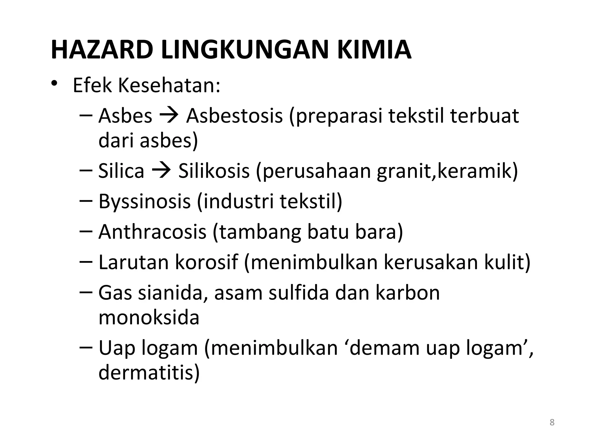 hazard di tempat kerja | PPT