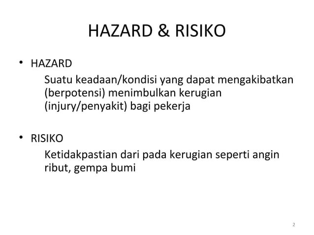 hazard di tempat kerja | PPT