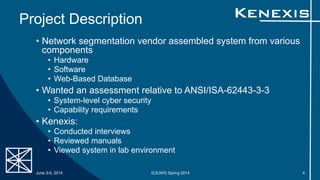Evaluating System-Level Cyber Security vs. ANSI/ISA-62443-3-3 | PPT