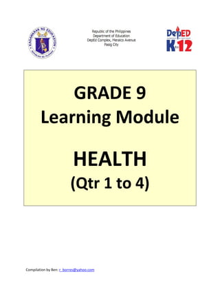 Grade 9 Health Module | PDF