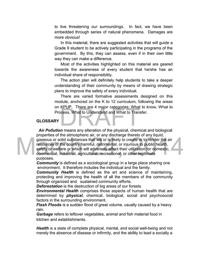 Grade 9 Health Module | PDF