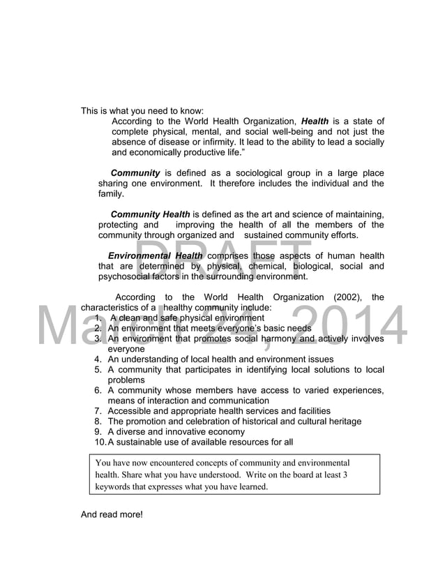 Grade 9 Health Module | PDF