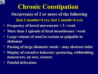 Constipation in Infants & Children | PPT