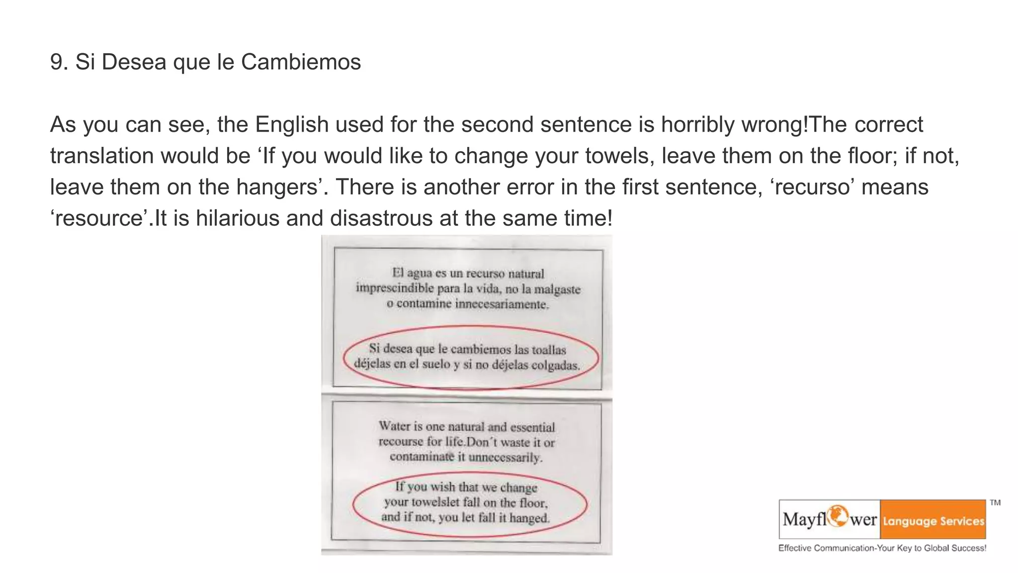 9 hilarious spanish to english translation services failures | PPT