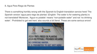 9 hilarious spanish to english translation services failures | PPTX