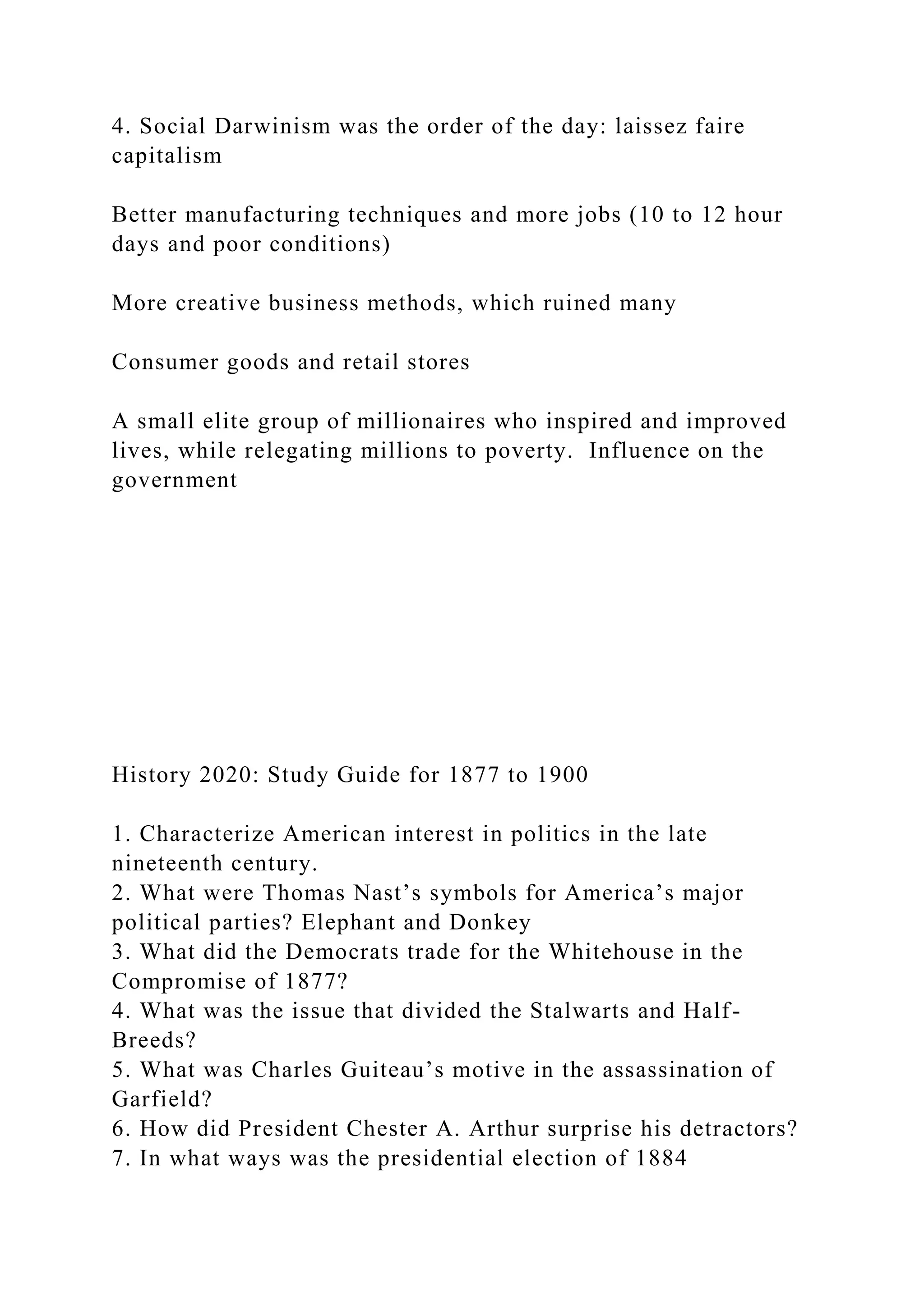 9History 2020 United States Since 1877Lecture 1 Gilded Age.docx