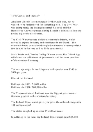 9History 2020 United States Since 1877Lecture 1 Gilded Age.docx