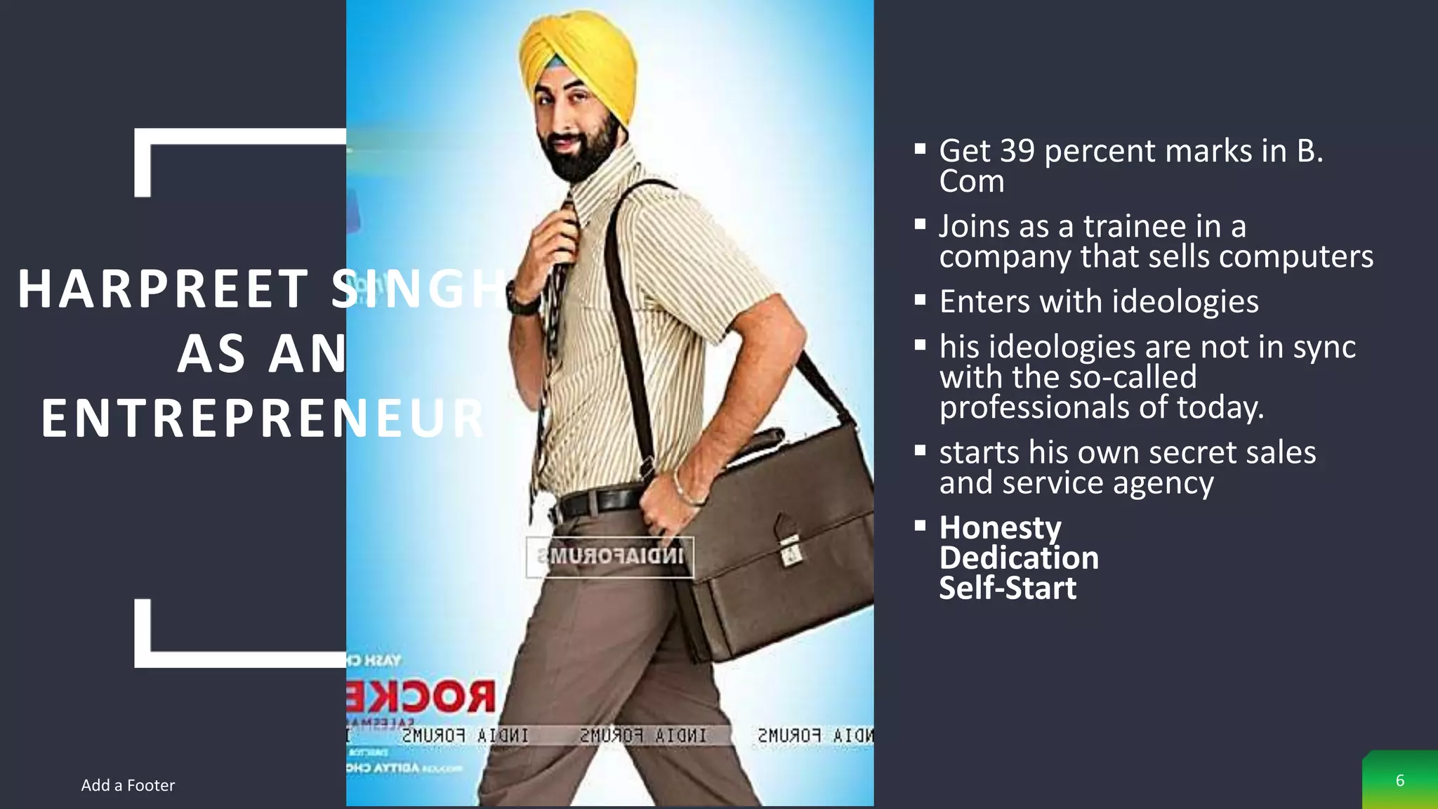 Theme of entrepreneurship in the white tiger and The Rocket Singh | PPT