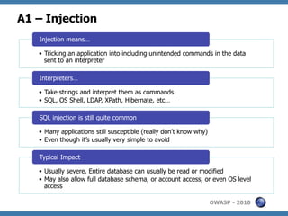 OWASP Top 10 Web Application Vulnerabilities | PDF