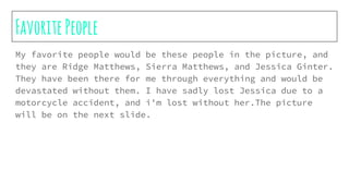 My favorites michaela freeman | PPT