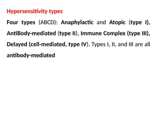 Immunology, hypersensitivity reaction.pptx