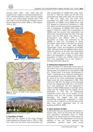 A Short Glimpse to the Urban Development of Tabriz during the History ...