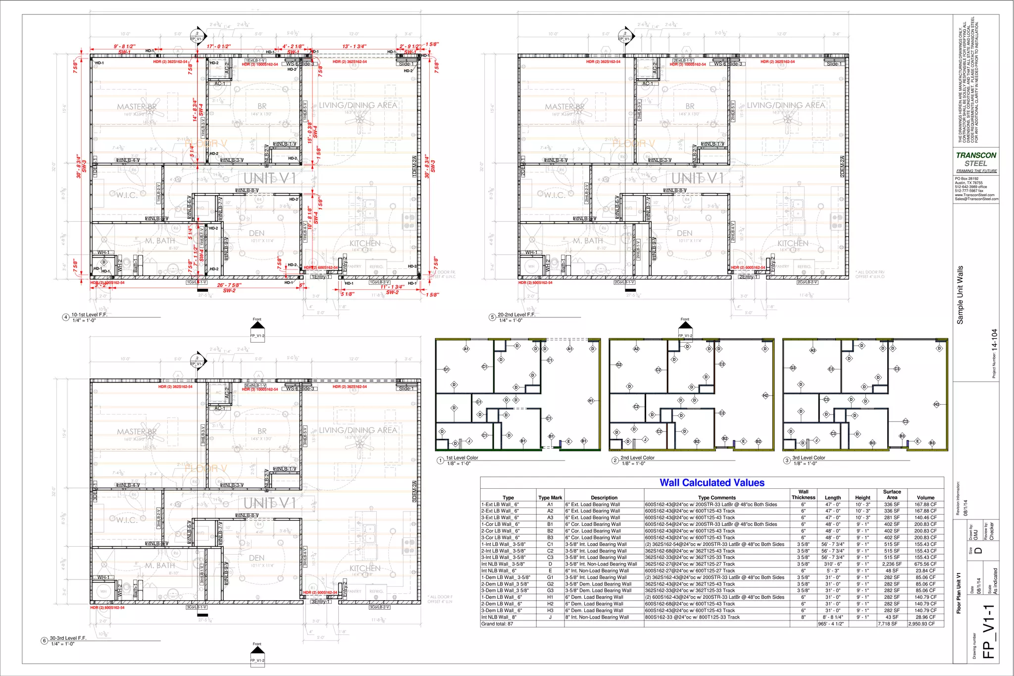Sample Unit Plan BIM Wall Layouts | PDF