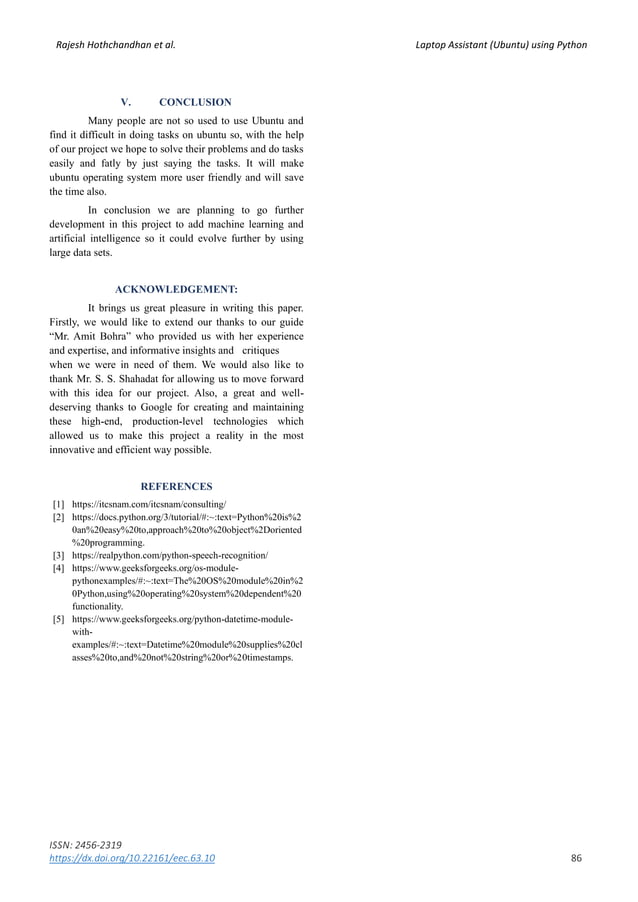 Laptop Assistant Ubuntu Using Python Pdf Operating Systems Computer Software And