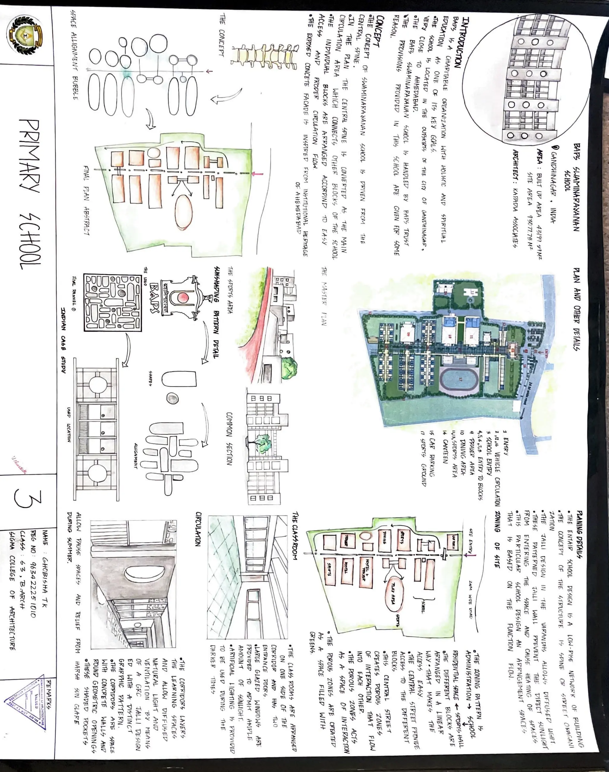primary_school_design_case_study_2nd year_B.Arch_design sheets | PDF