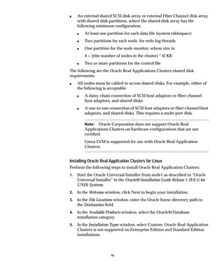 9i lin relnotes | PDF | Operating Systems | Computer Software and ...