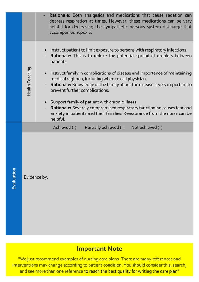 Impaired Gas Exchange Nursing Care Plan | PDF | Lung and Respiratory ...