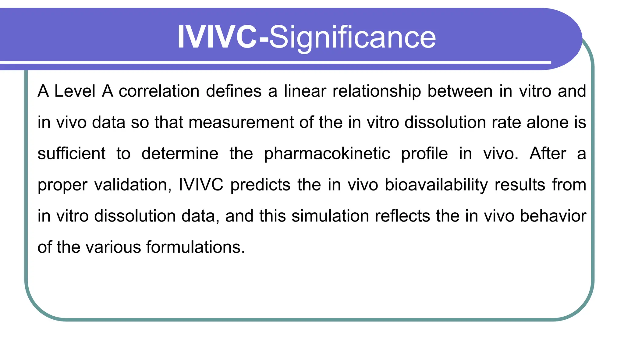 In-vitro and In-vivo- Correlation study (IVOVC) | PDF