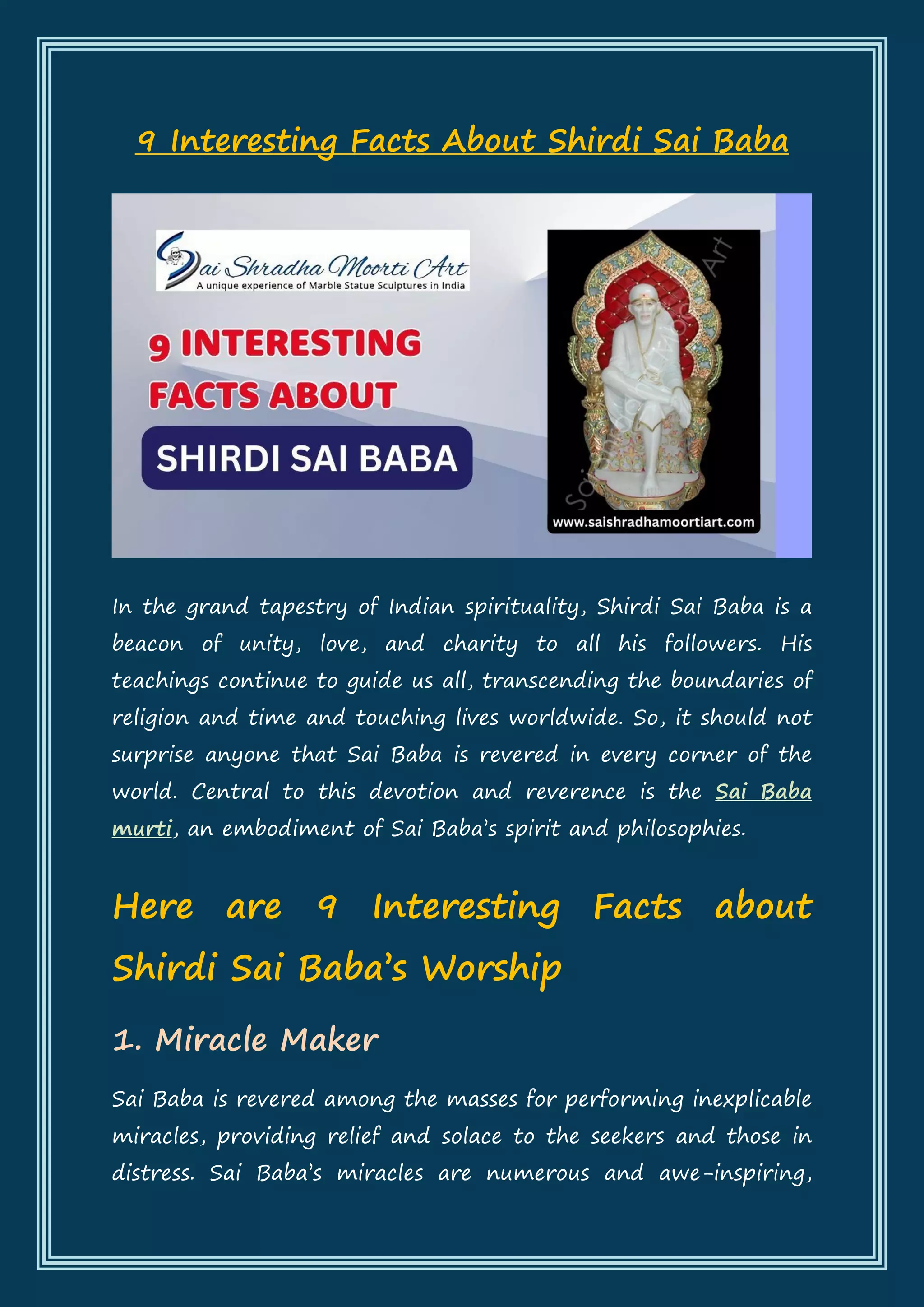 9 Interesting Facts about Shirdi Sai Baba.pdf