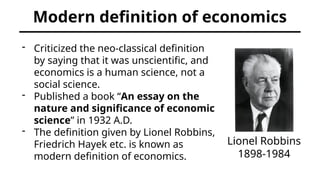 Introduction to Economics [Classical, Neo-Classical and Modern ...