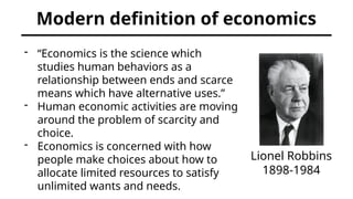 Introduction to Economics [Classical, Neo-Classical and Modern ...