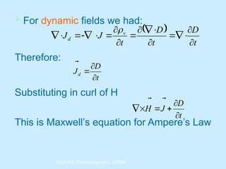 Electromagnetics and Maxwell's equations | PPTX