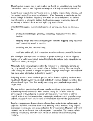 Teaching vocabulary to advanced students | PDF