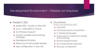 Developing Pebble Smartwatch Apps | PPT