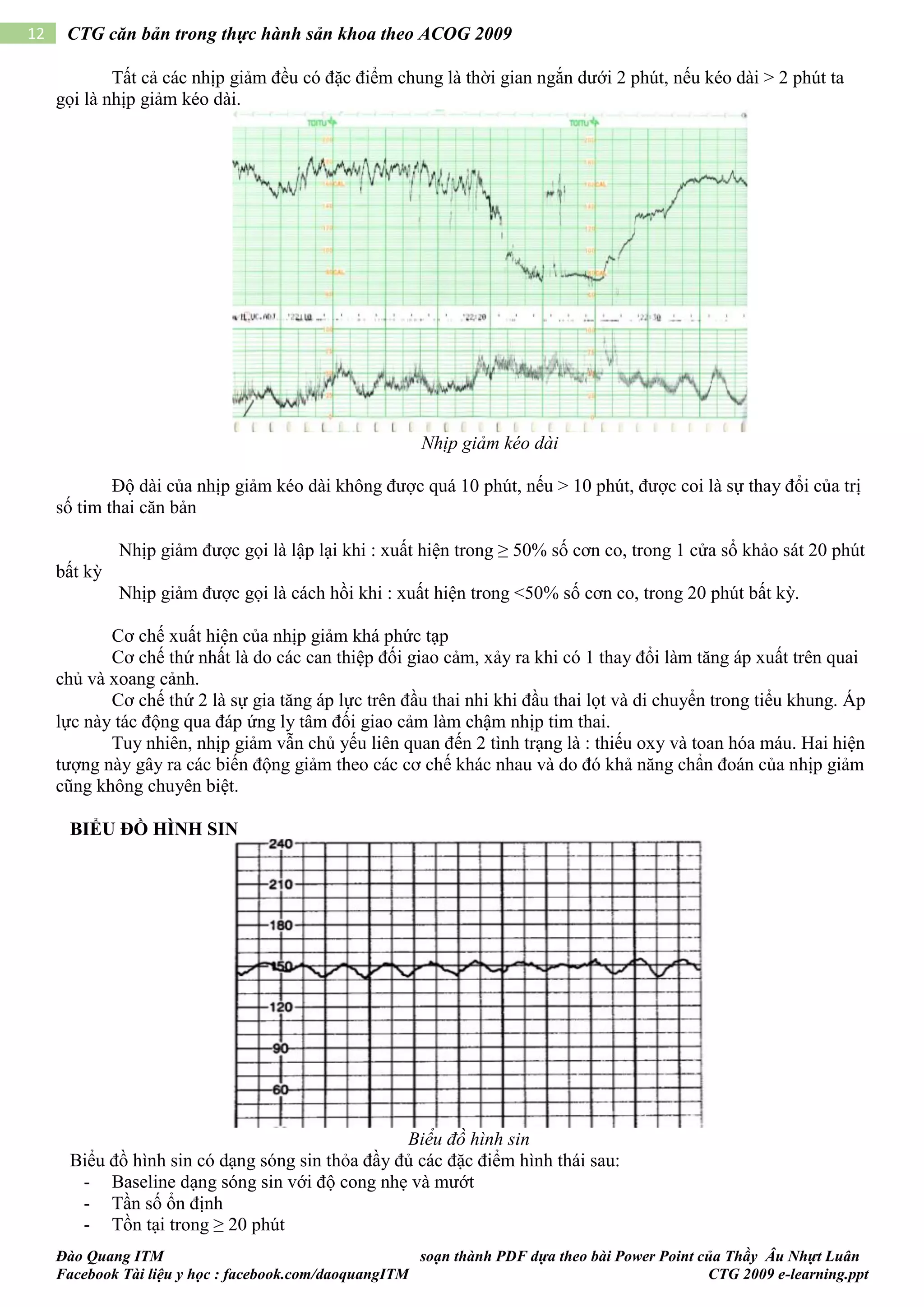 CTG CĂN BẢN TRONG THỰC HÀNH SẢN KHOA ACOG 2009 | PDF