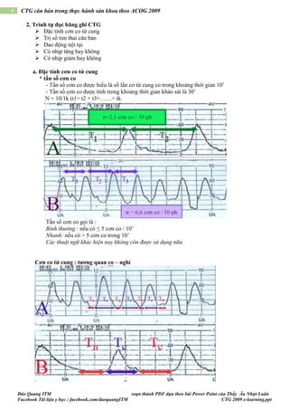 CTG CĂN BẢN TRONG THỰC HÀNH SẢN KHOA ACOG 2009 | PDF