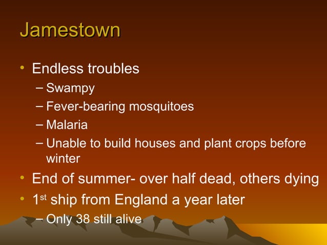 9 Jamestown | PPT | North America Travel | Travel Locations