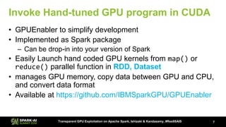Transparent GPU Exploitation on Apache Spark with Kazuaki Ishizaki and ...