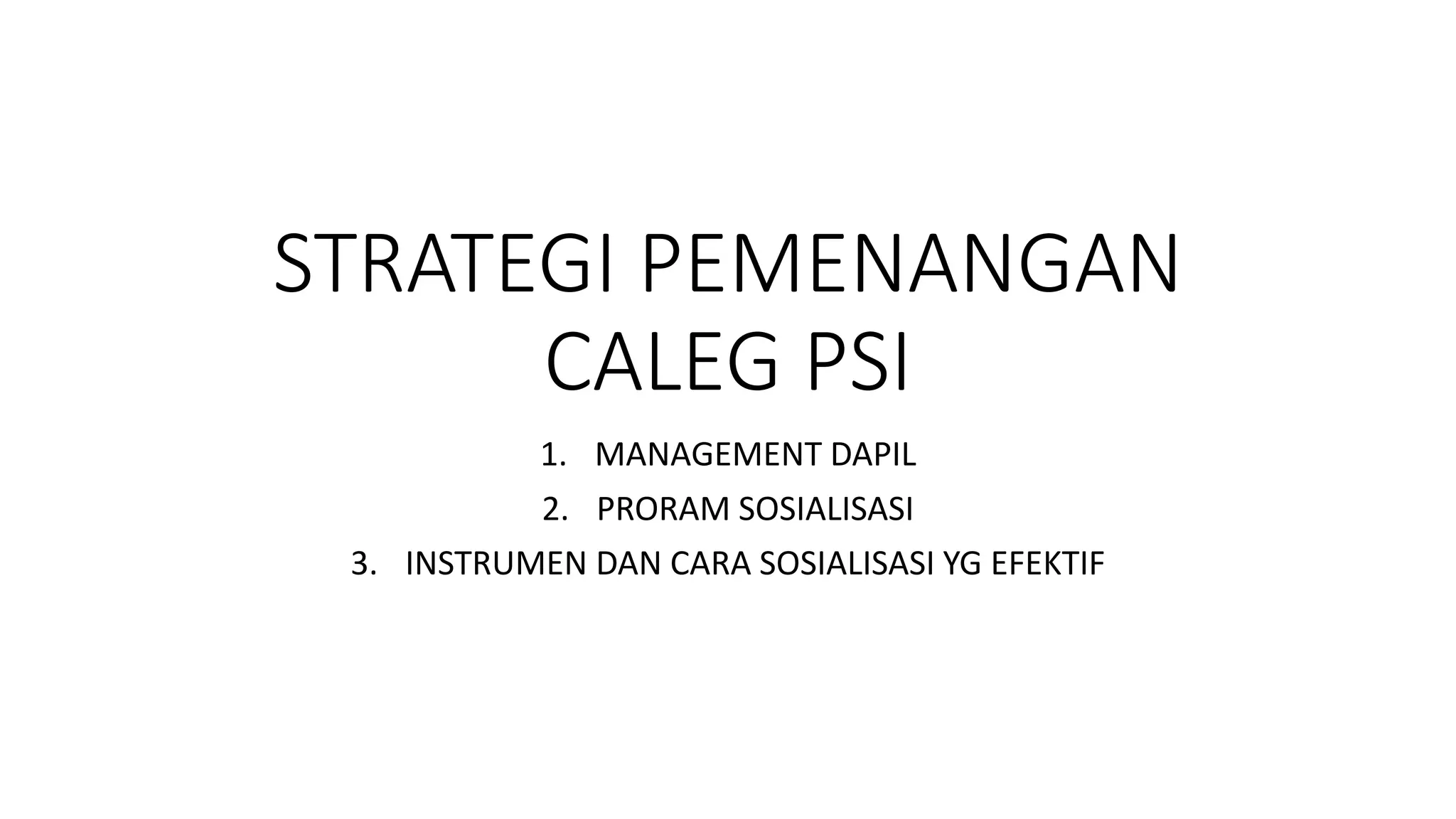 Psi strategi sosialisasi | PPTX